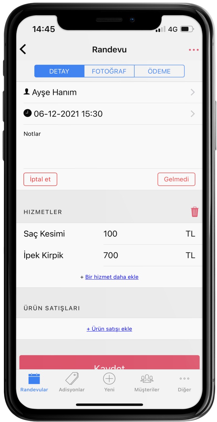 Kolay Randevu - Salon Randevu Takip Programı